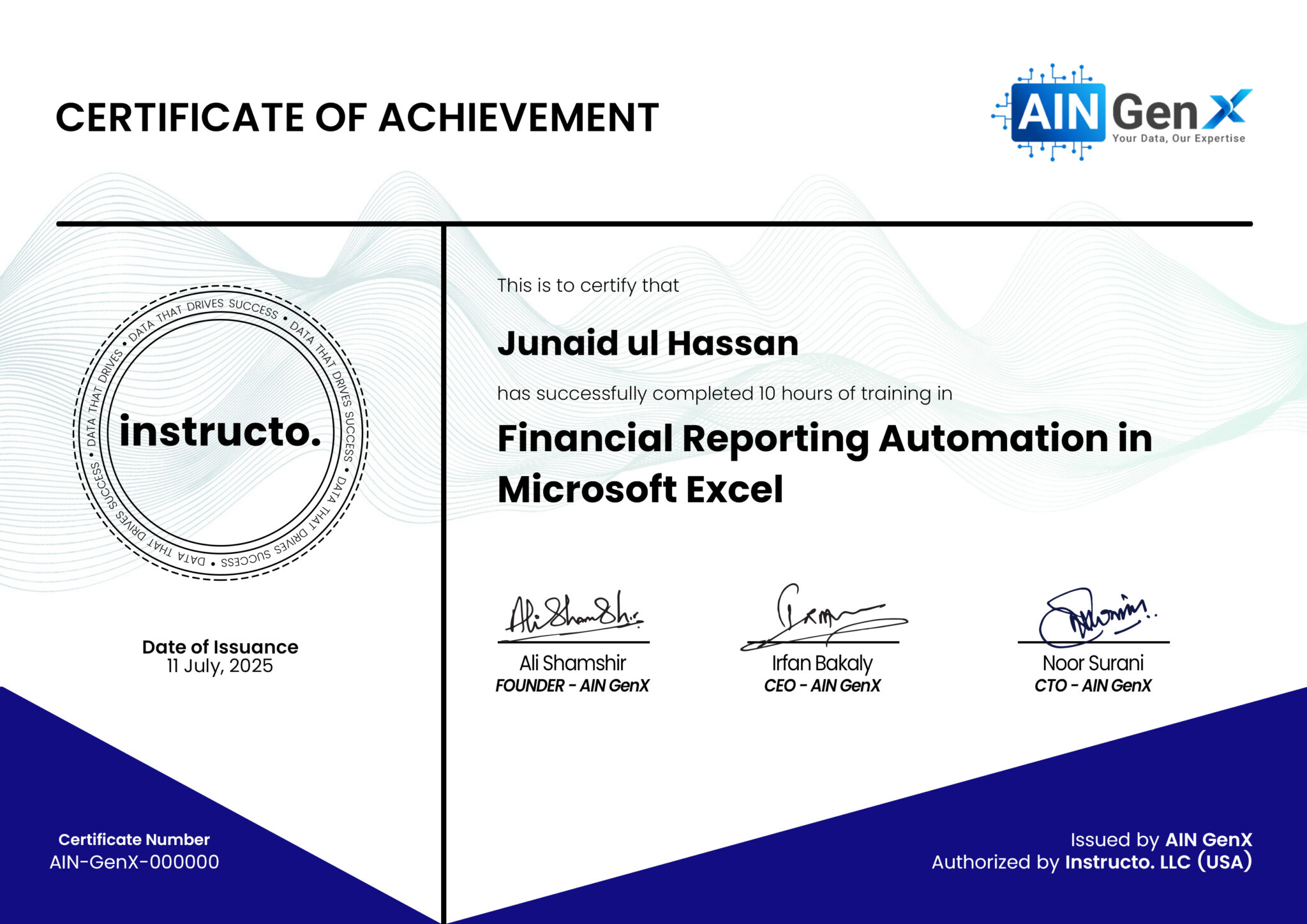 Financial Reporting Automation in Excel - AIN GenX